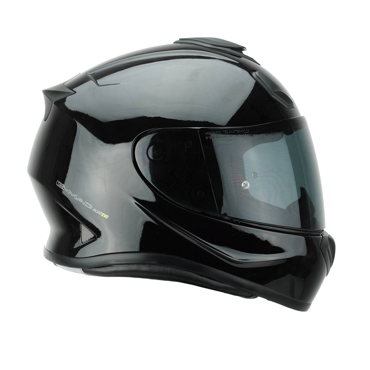 G-Mac Roar Evo Blackout Full Face Fibreglass Motorcycle Helmet + FREE ...